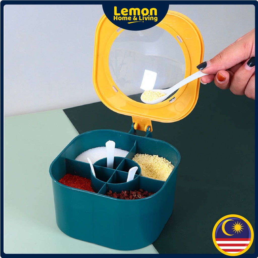 🍋 4 in 1 Condiment Jars Seasoning Box Set Spice Storage Spice ...