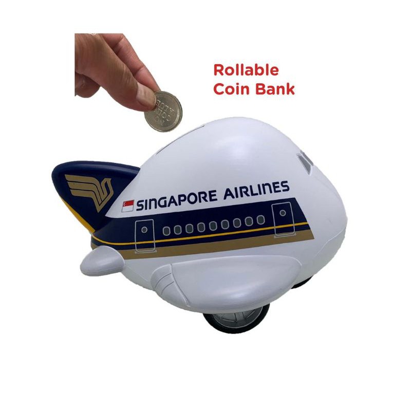 Plane Model Coin Bank Singapore Airlines存钱桶 | Shopee Malaysia