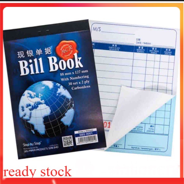 Buku Bil NCR 2ply 3ply Buku Resit Bill Book Carbonless Cash Bill ...