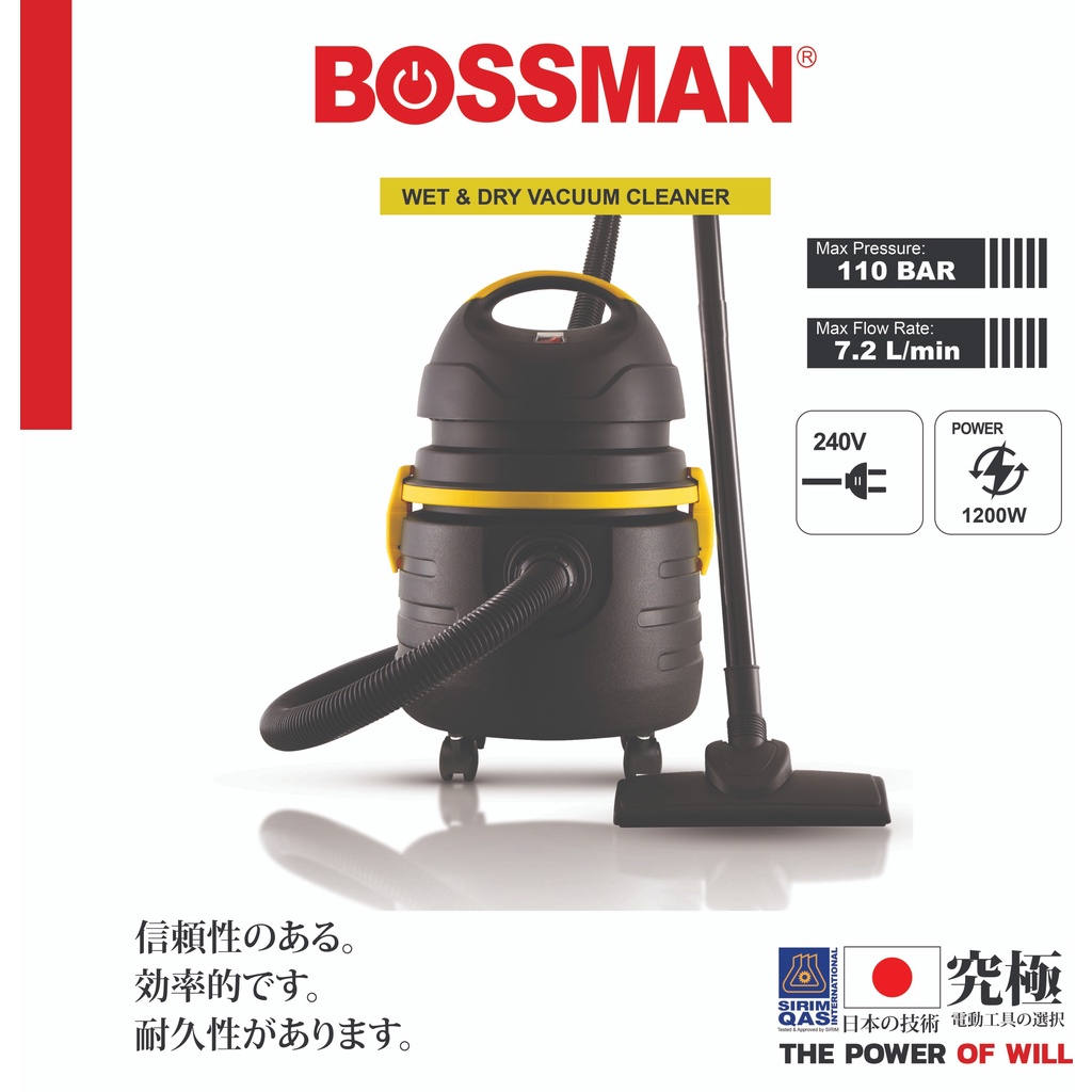BOSSMAN - Wet & Dry Vacuum Cleaner (BWD-17BL) | Shopee Malaysia
