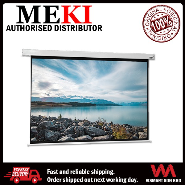 MEKI VISTA ELECTRIC PROJECTOR SCREEN (Wall & Remote Control) | Shopee ...