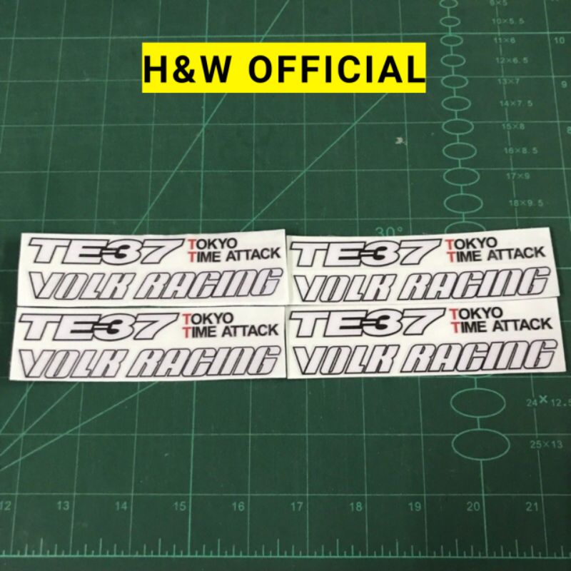RIM Stickers Volk Racing TE37 Tokyo Time Attack Stickers (One Set 4Pcs ...
