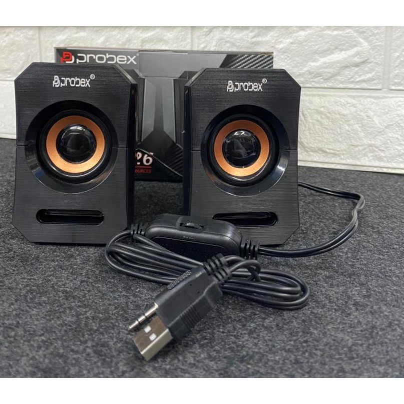 Probex USB Multimedia 2.0 Mini Speaker With Volume Control (SP-S26 ...