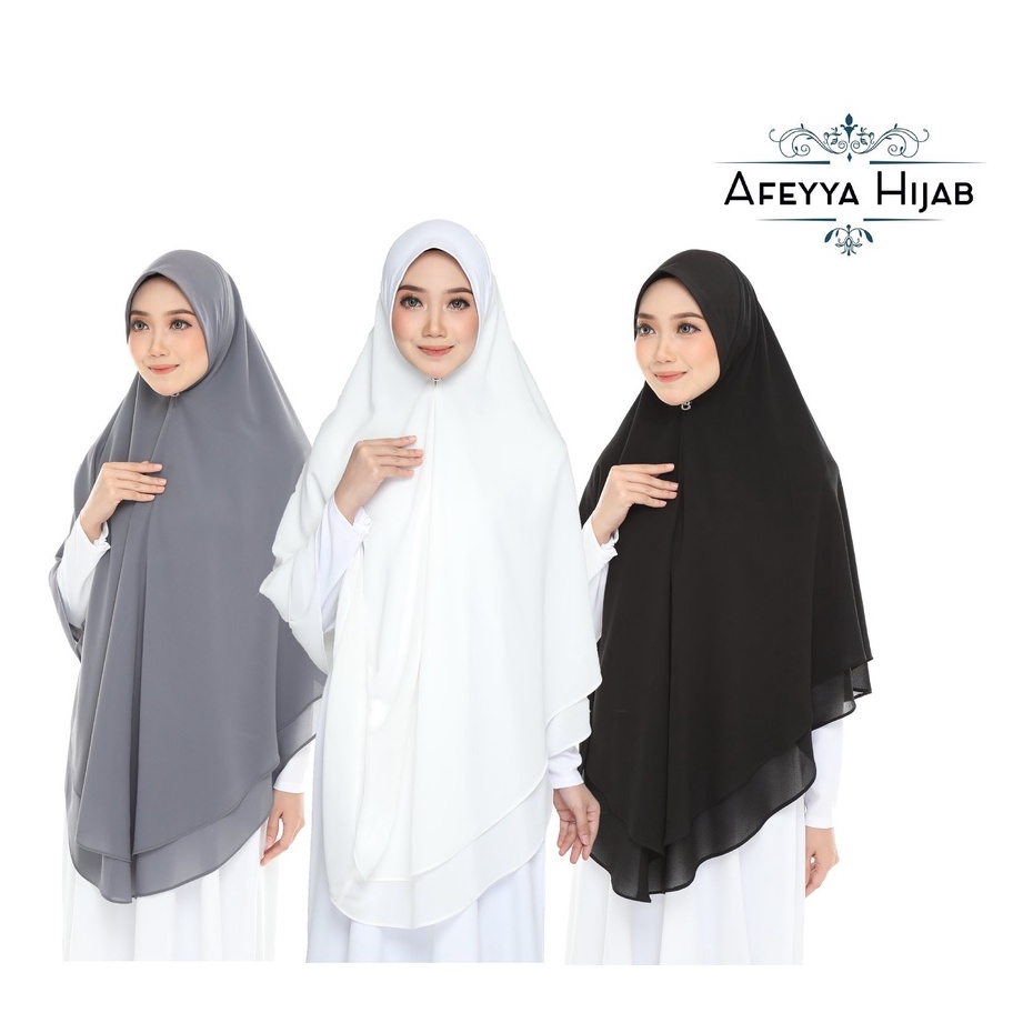 Khimar/ Mini Telekung Ameenah Dua Layer Chiffon | Shopee Malaysia