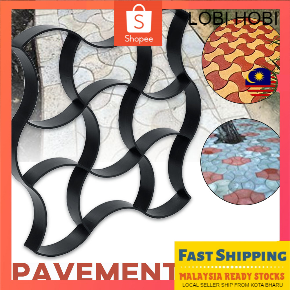 ACUAN SIMEN 50x50cm DIY Reusable Paving Pavement Mold Patio Walk ...
