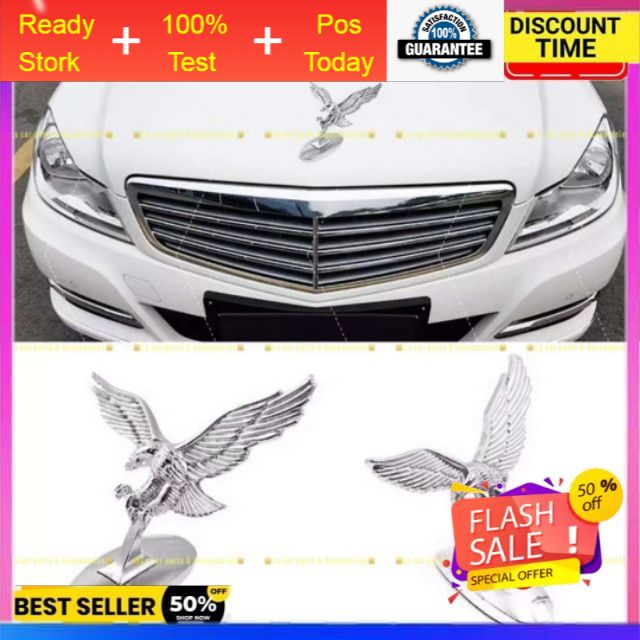 Grill Emblem Car Front Bonnet Logo Chrome 3D Metal Angel Wing Trunk ...