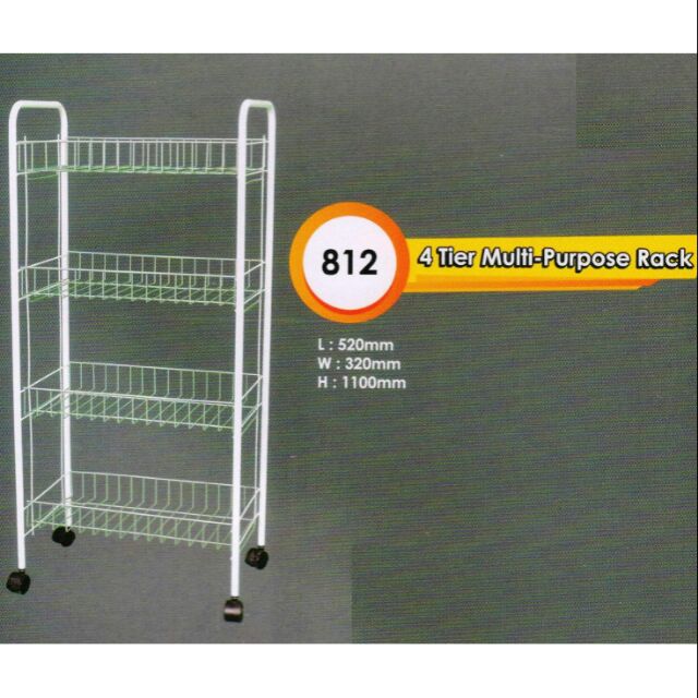 4 tier multi purpose rack / 4 Layer Rack/ Rak 4 Tingkat Rak Tingkat ...