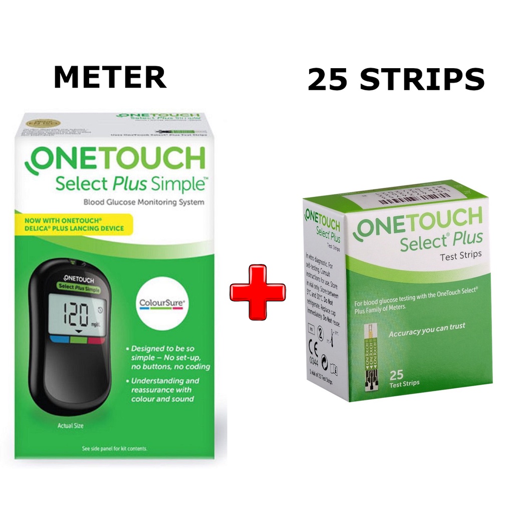 ONE TOUCH SELECT PLUS SIMPLE GLUCOSE METER SYSTEM (WITH OR WITHOUT TEST ...