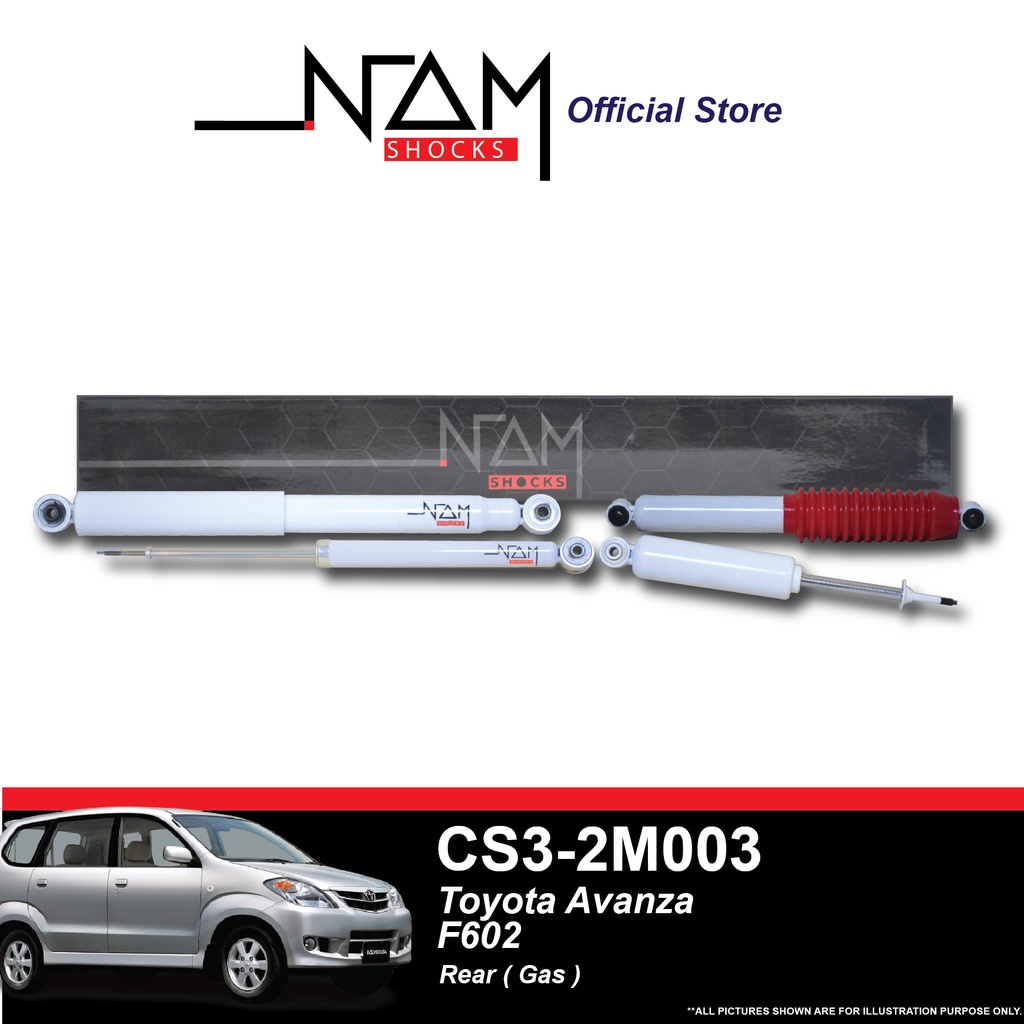 Nam Shocks Absorber Rear (Gas) for Toyota Avanza F602 CS3-2M003 (1set ...