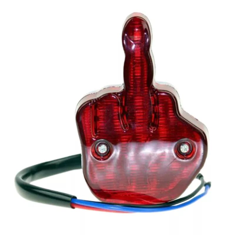 Motorcycle Middle Finger LED Tail Light for Chopper Yamaha KTM Honda ...