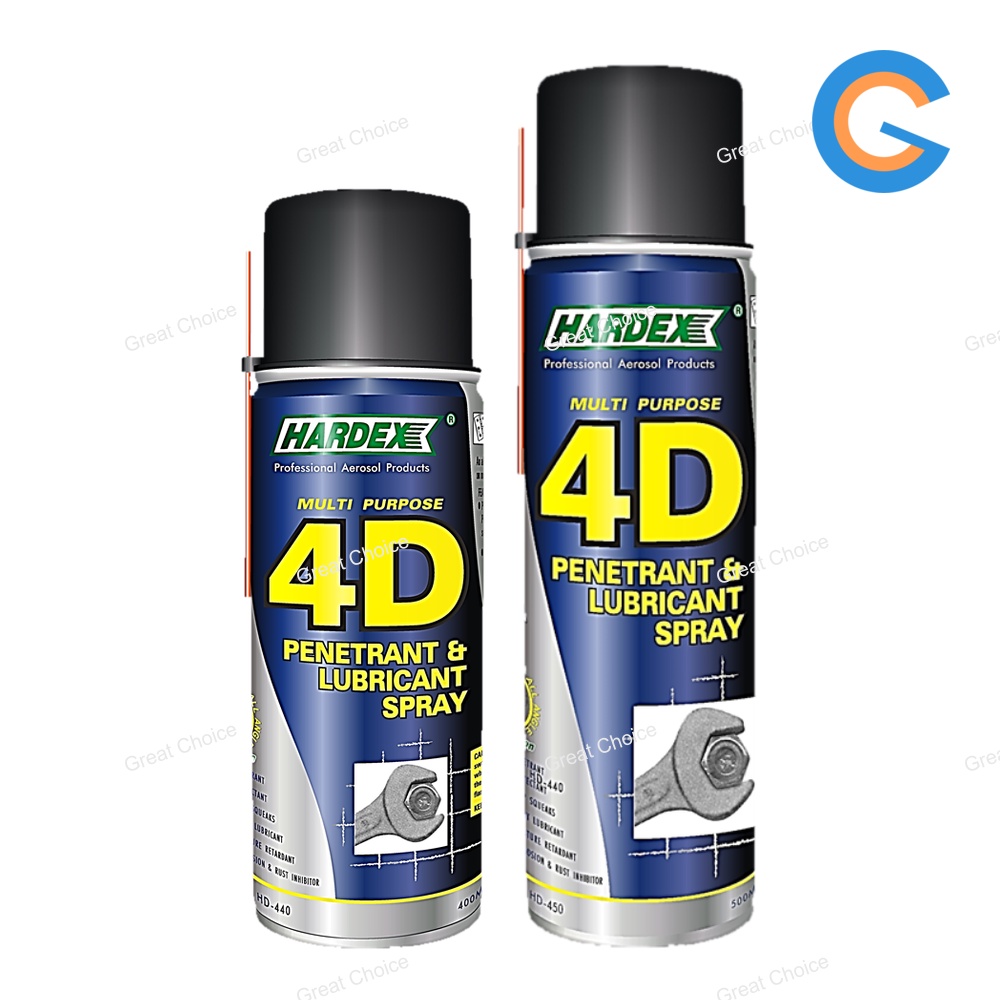 HARDEX 4D Penetrant & Lubricant Spray - Anti Rust HD440 HD450 | Shopee ...