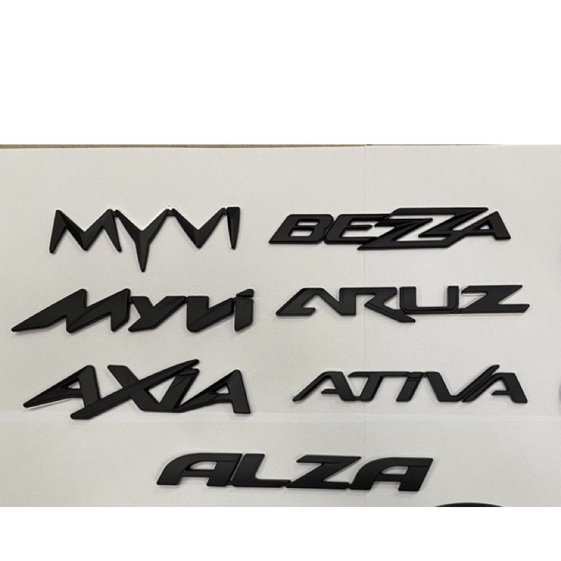 PERODUA FONT EMBLEM MATTE BLACK 3M SIRION AXIA ALZA ATIVA BEZZA MYVI ...
