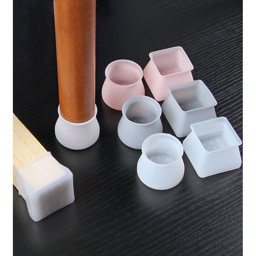 Silicon protector cover square round protective anti-slip silent chair ...