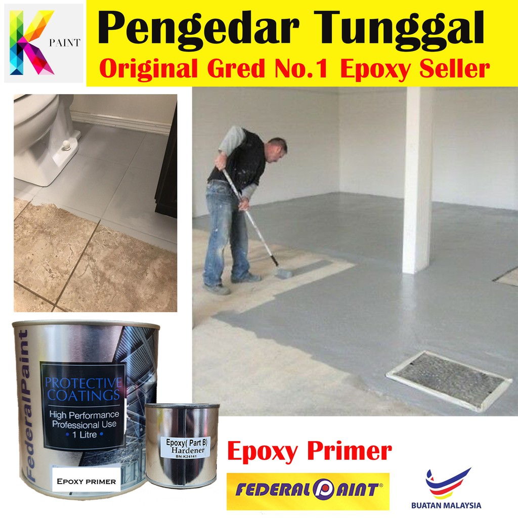 Epoxy Primer 1 Liter / PRIMER FOR EPOXY PAINTING TILE / CEMENT / FIBER ...