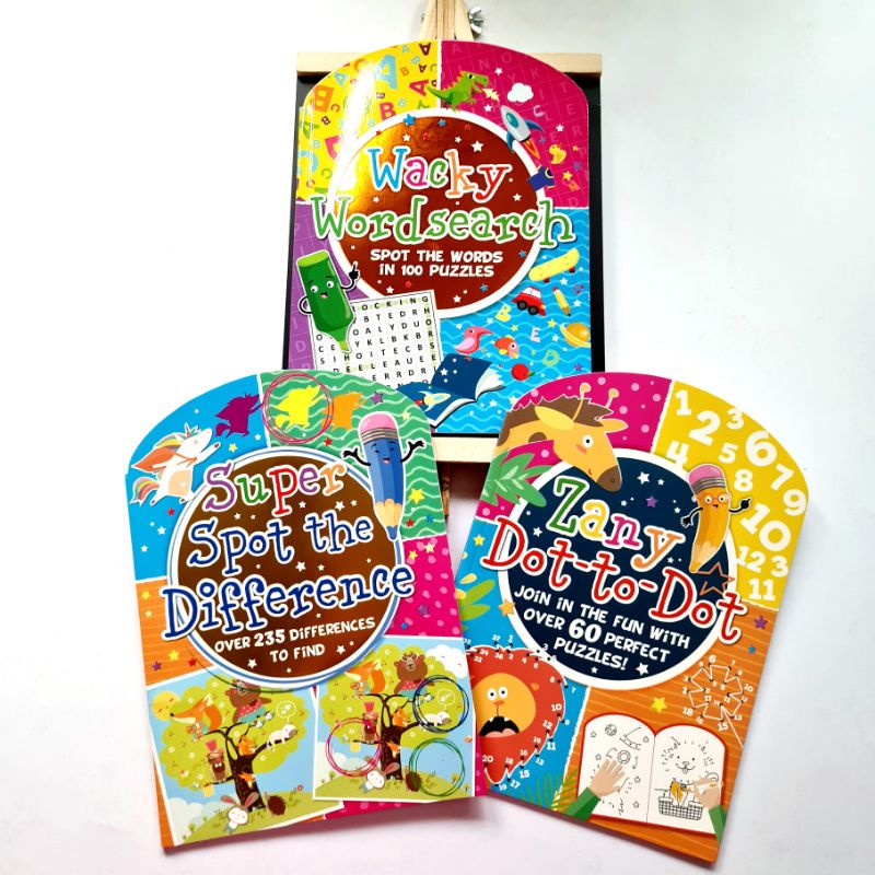 Wacky Word Search, Zany Dot to Dot Puzzle, Find the Difference Activity ...