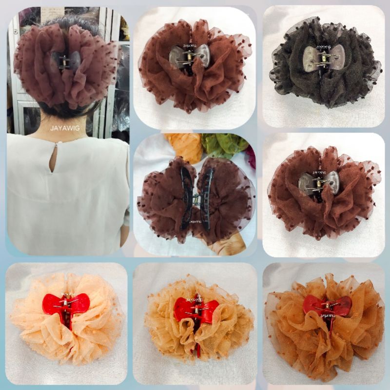 Jepit rambut Buat Cepol Hijab Jepit Kain Warna | Shopee Malaysia