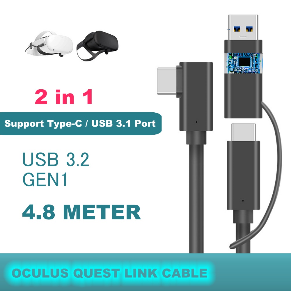5M 3M TYPE-C Cable Oculus Quest 2 Link Cable Pico 4 USB3.2 USB-A To ...