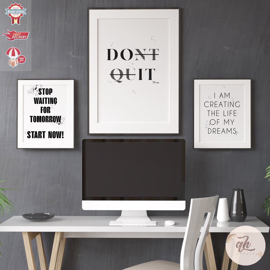 Motivation Quotes Frame | Wall Frame Decoration | Frame for Bedroom ...