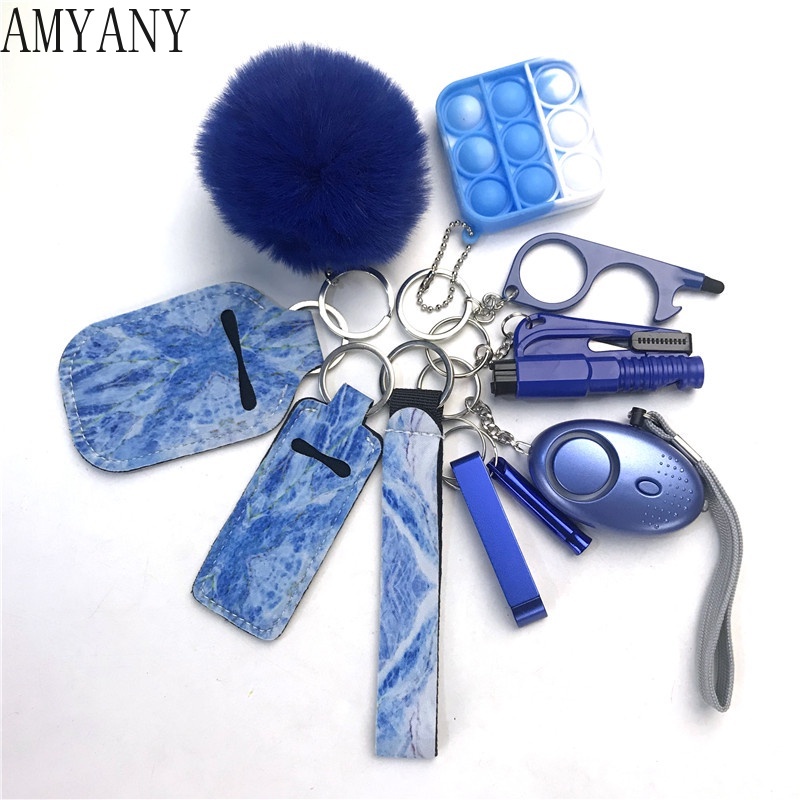 Safety Defense Keychain With Fidget Toy Alarm 120dB Security Protect ...