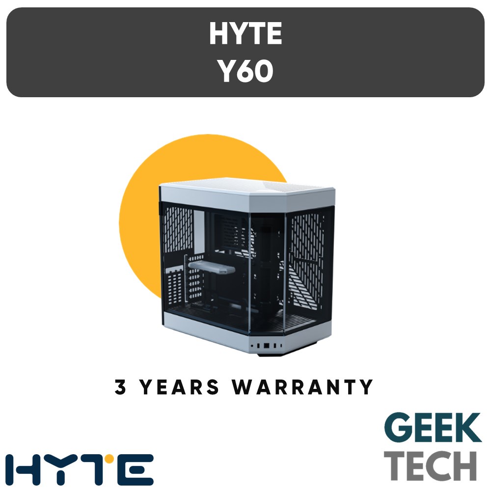 HYTE Y60 Dual Chamber ATX Casing - 3-Piece Panoramic Glass / Included ...