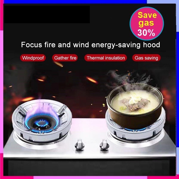 🌟READY STOCK🌟9 Holes Stainless Iron Gas Stove Ring Fire Wind Proof ...