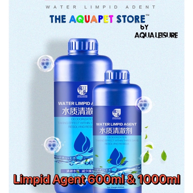 600ML 1000ML CRAZYSTONE WATER LIMPID AGENT TO PURIFY TANK WATER CRYSTAL CLEAR CRAZYSTONE ...