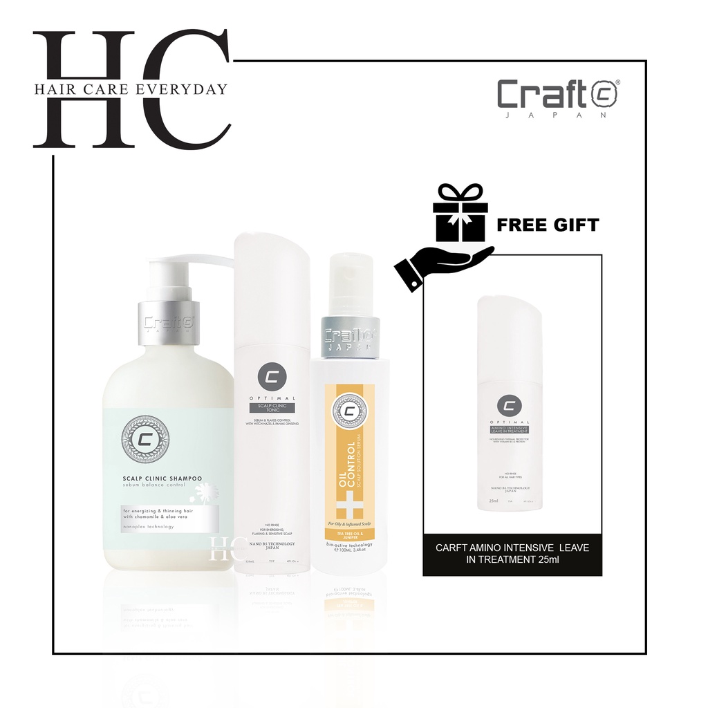 Craft Scalp Clinic Shampoo 300ml/Scalp Clinic Tonic 120ml/Scalp ...