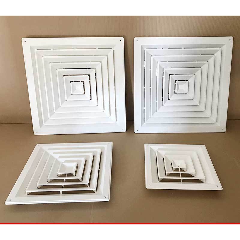 ABS Square Air Diffuser Fresh Air System Central Air Conditioning Four ...
