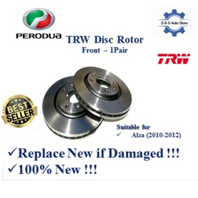 Perodua Alza (2010-2012) Front Disc Rotor-1 Pair | Shopee Malaysia