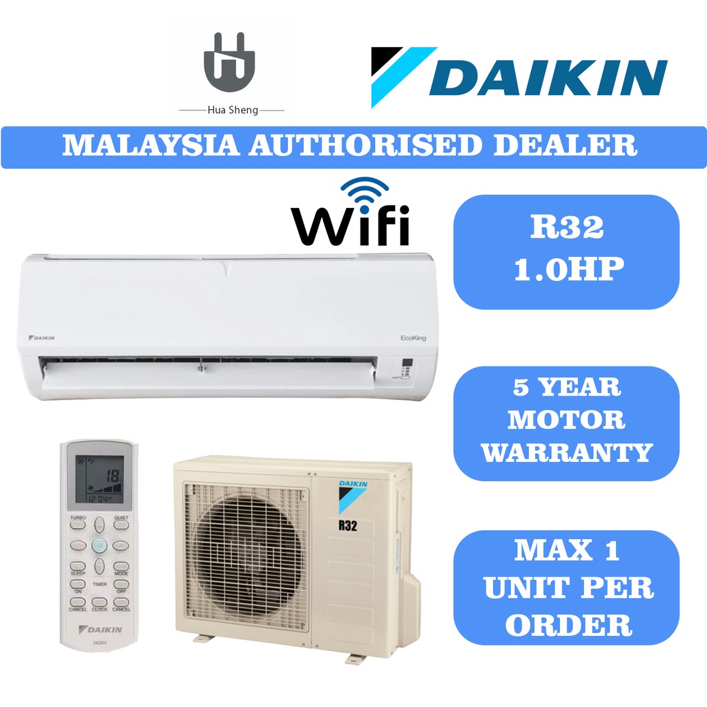 Daikin R32 Air Conditioner- 1.0HP FTV28PB / 1.5HP FTV35PB / 2.0HP ...