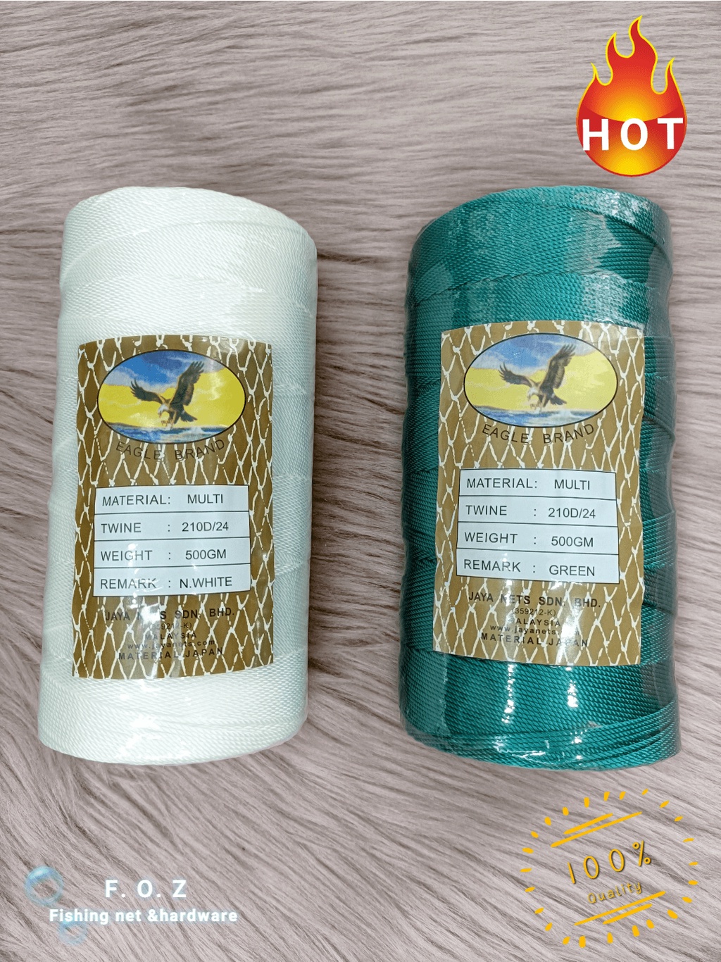 Benang Nilon Tali Ikat Pukat Nylon Twine 210/21 & 210/24 x 500G | Tali ...