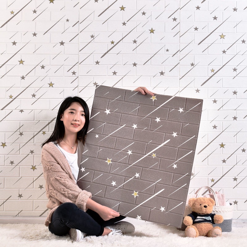 Ready stock Wallpaper dinding 3D sticker Wall Stickers wallpaper ...