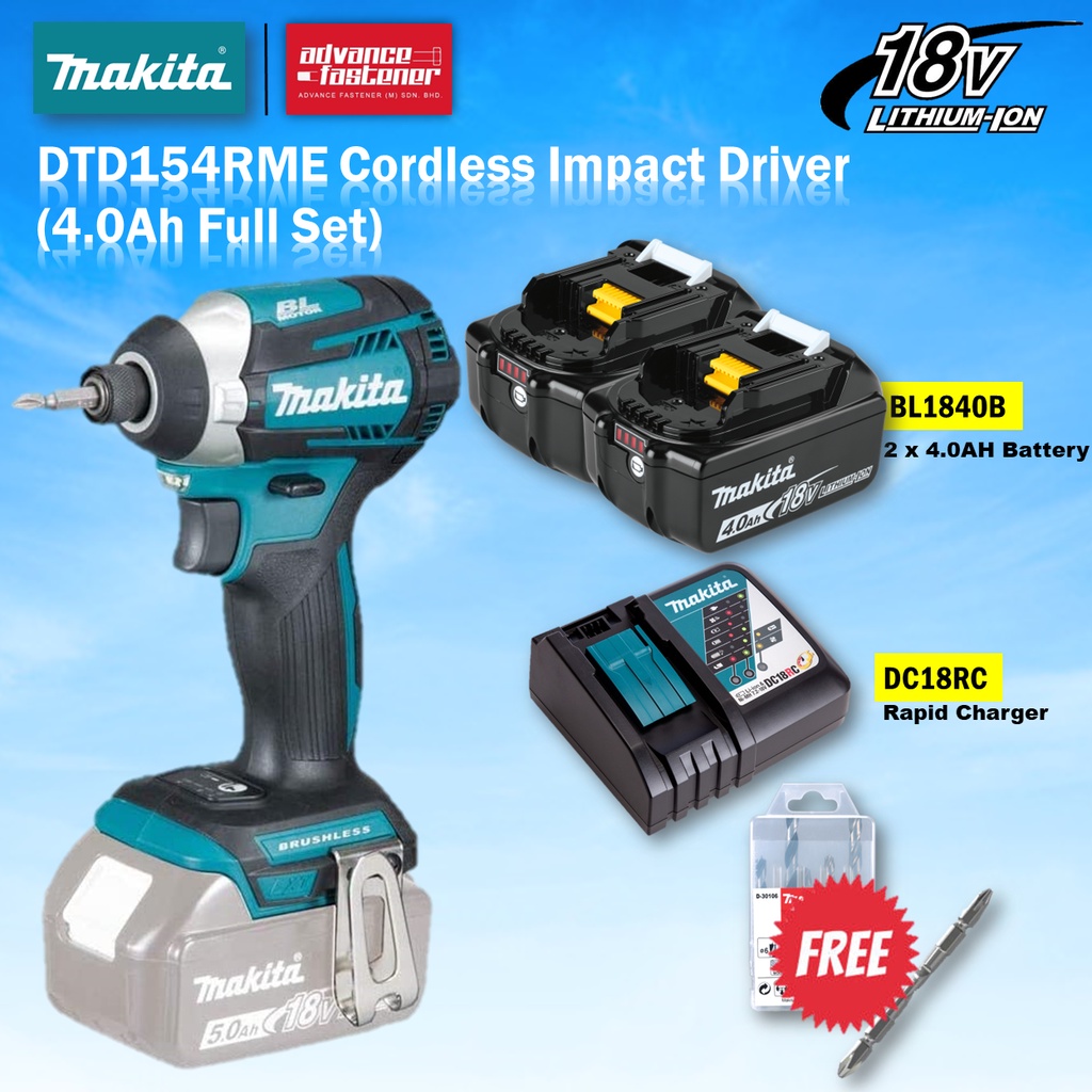 MAKITA DTD154RME / DTD154RFE / DTD154Z Cordless Impact Driver | Shopee ...