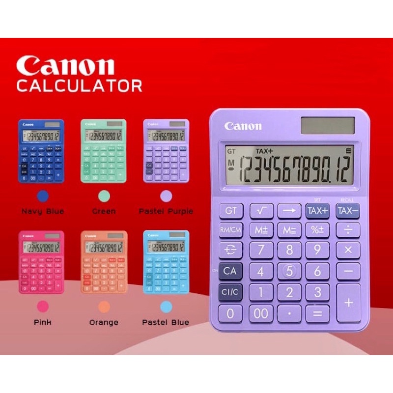 (Original)Canon Desktop Calculator LS-125T 12Digits (Navy Blue/Pastel ...