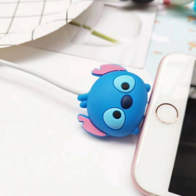 Cable Protector Cute Cartoon Minnie Stitch Line Bear Brown Pooh Doremon ...