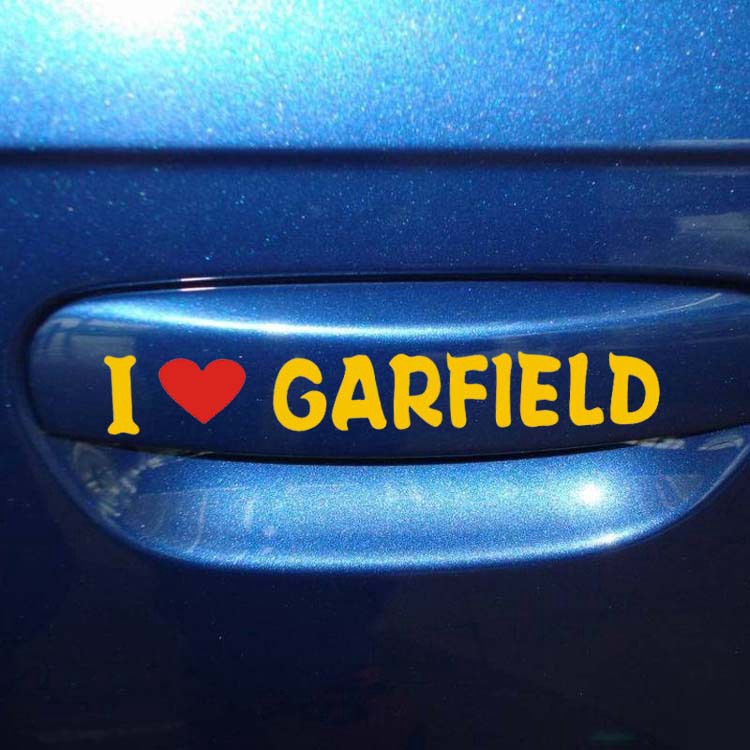 CUTE Garfield Car Sticker Rearview Mirror Stickers Car Door Window ...