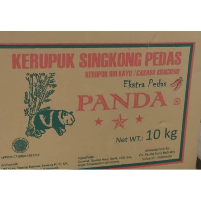 Keropok Kerupuk Singkong Extra Pedas Panda 10kg Kerupuk Ubi Kayu/Casava ...