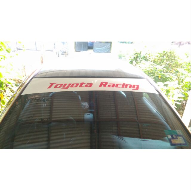 TOYOTA RACING windshield sticker (white) | Shopee Malaysia