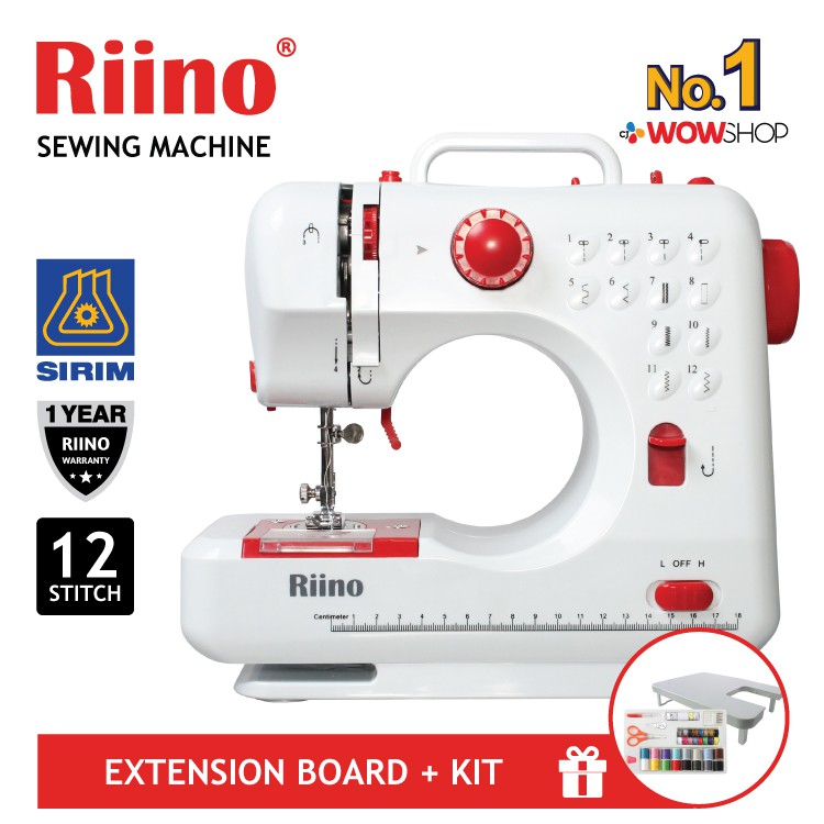 Riino Sewing Machine Portable Handheld Dual Speed 12 Stitch Patterns