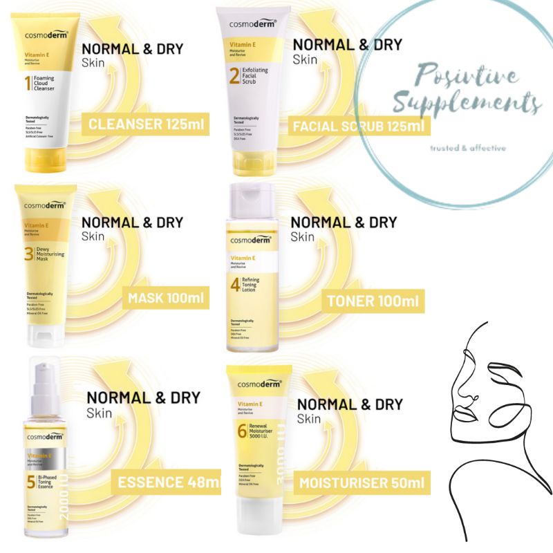 FULL RANGE COSMODERM VITAMIN E SERIES | Shopee Malaysia