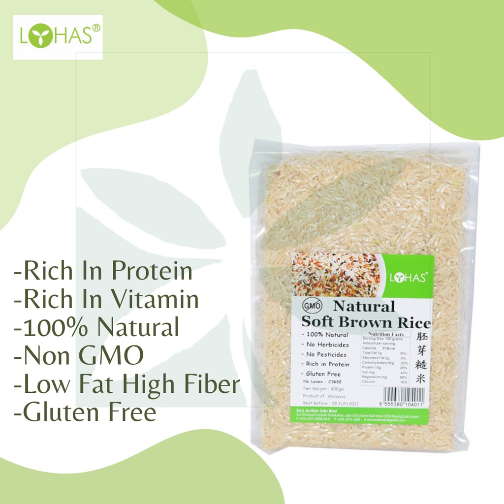 Lohas Natural soft brown rice 胚芽糙米900G | Shopee Malaysia