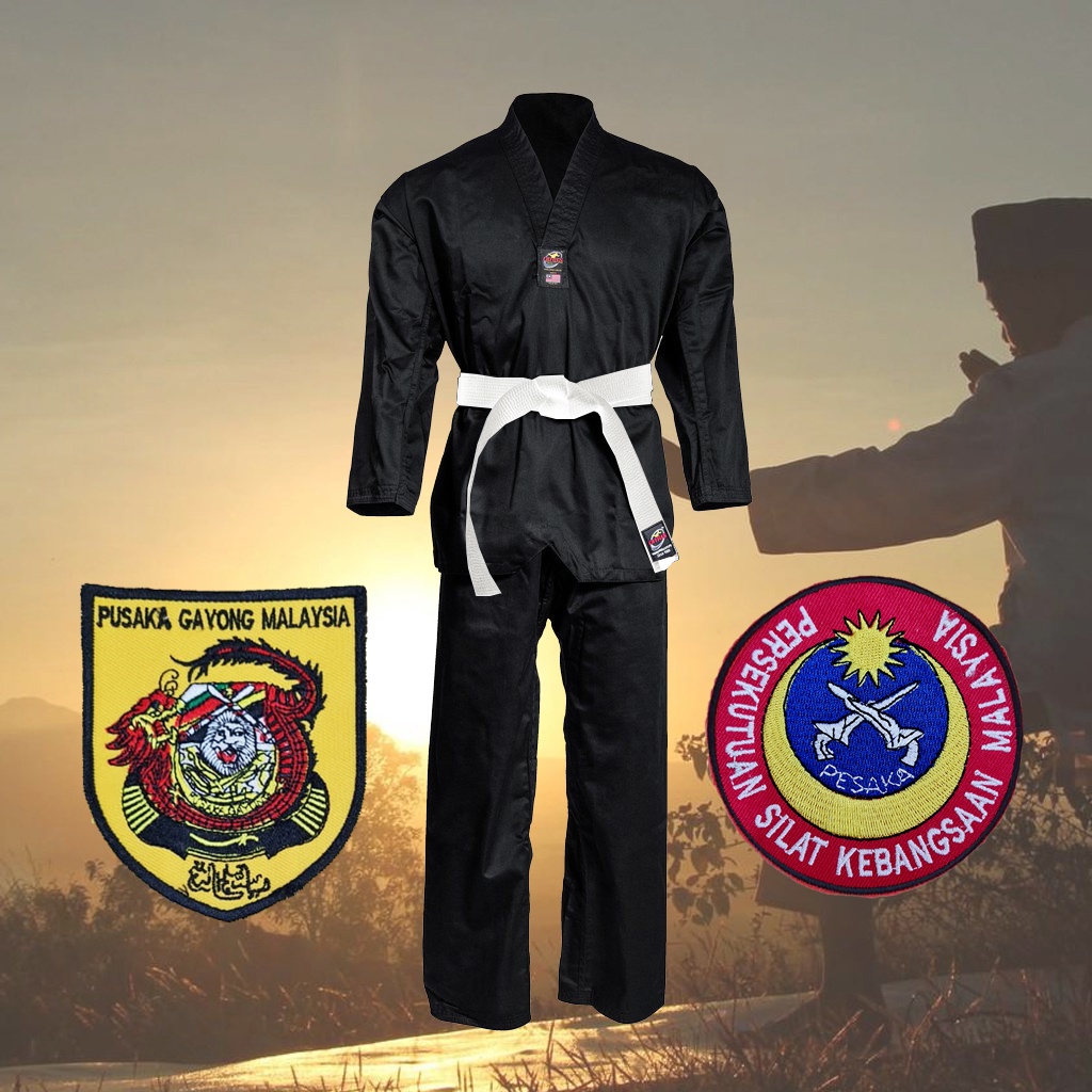 OMAS (V-Neck) Silat Taekwondo Uniform Baju Silat Gayong AB1008V ...