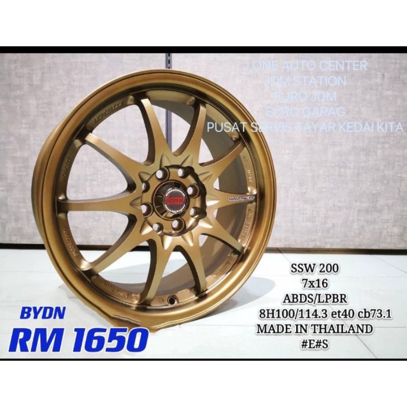 AUTO OPTION VOLK CE28 16INC RIM MYVI JAZZ WAJA PERSONA BLM VIOS WIRA ...