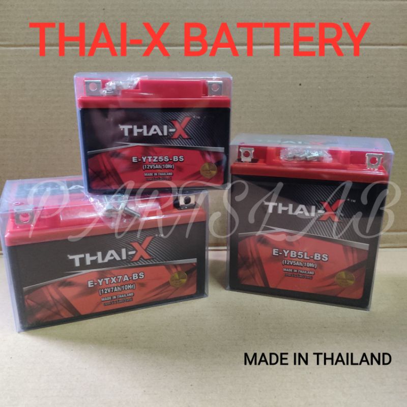 100% ORIGINAL THAI-X MOTORCYCLE BATTERY PREMIUM LONG LASTING YB5L YTX7A ...