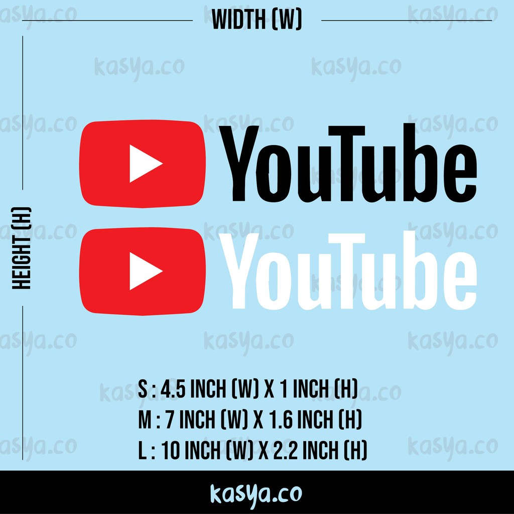 YOUTUBE LOGO vinyl sticker cutting | Shopee Malaysia