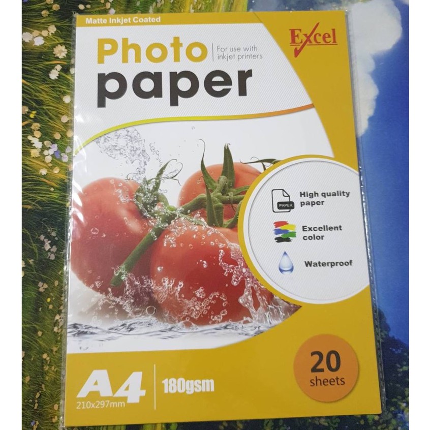 [FPS FairPriceSupplies] Excel MATTE PHOTO Paper A4 Size 180gsm (20 ...