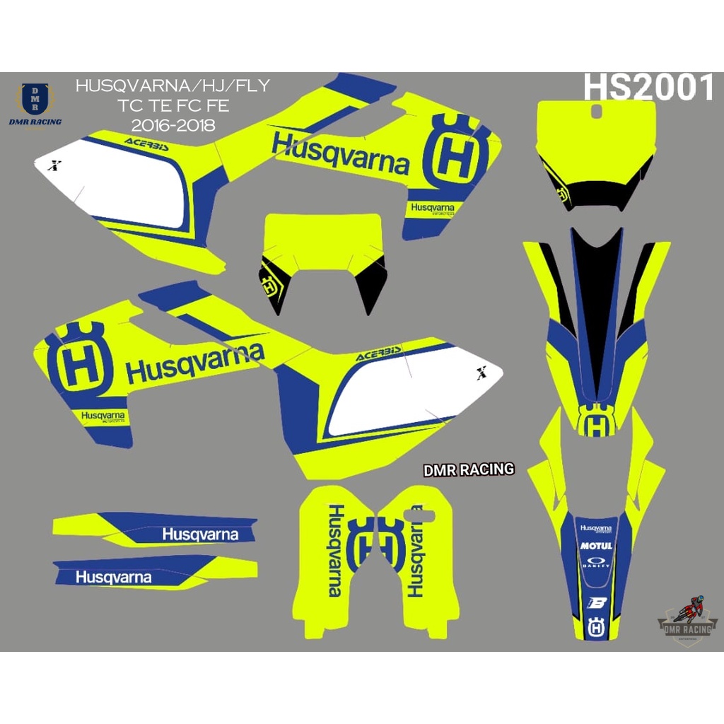 HJ250 HUSQVARNA 16-18 KEWS K18 KOSHINE150 3M Body Sticker Decal Waterproof Motocross (Catalogue ...