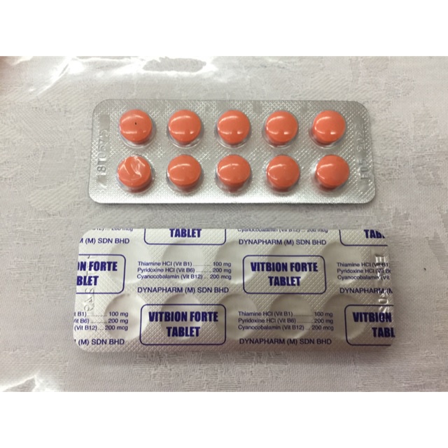Vitbion Forte Tablet 10's/ 1 strips ( Exp : 10/2024) | Shopee Malaysia