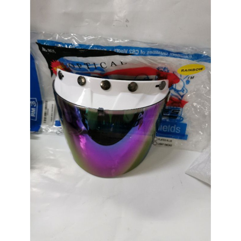 CS2 HELMET VISOR (WHITE CAP 5 BUTTONS) | Shopee Malaysia