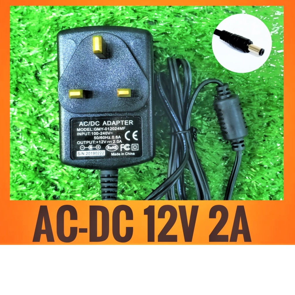 12V AC TO DC ADAPTER 3PIN PLUG COPPER EARTH ADAPTOR | Shopee Malaysia